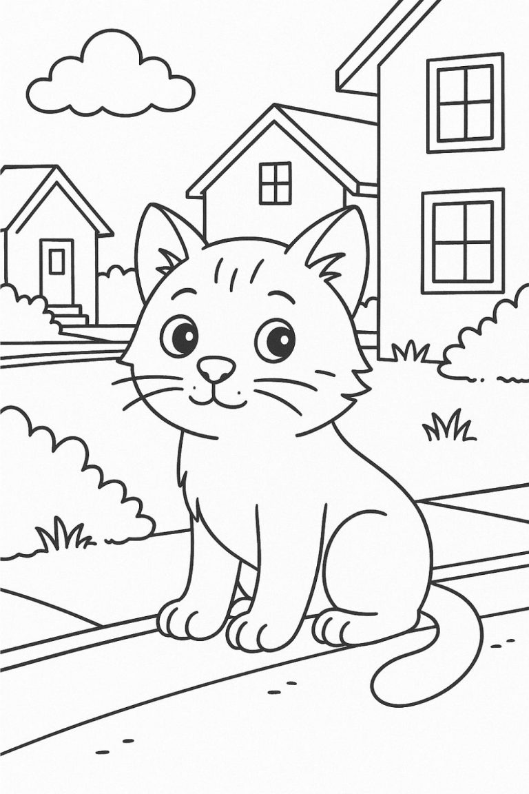 Printable Cat Coloring Pages [PDF Included] - Printables Hub