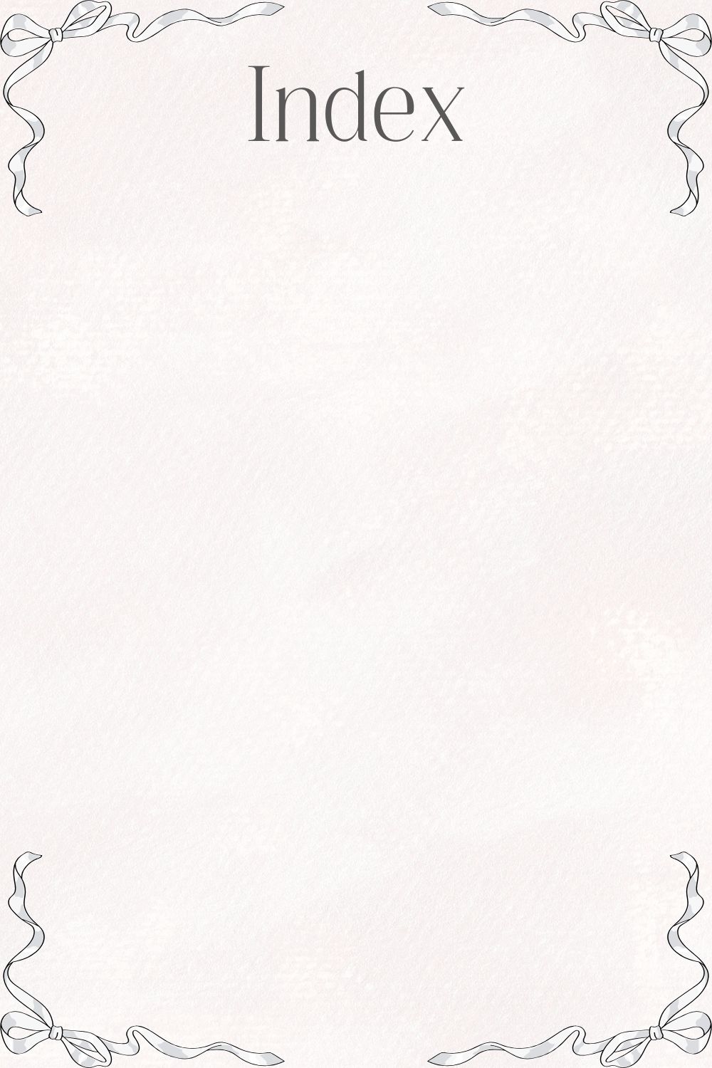 Printable Index Page Designs [PDF Included] - Printables Hub