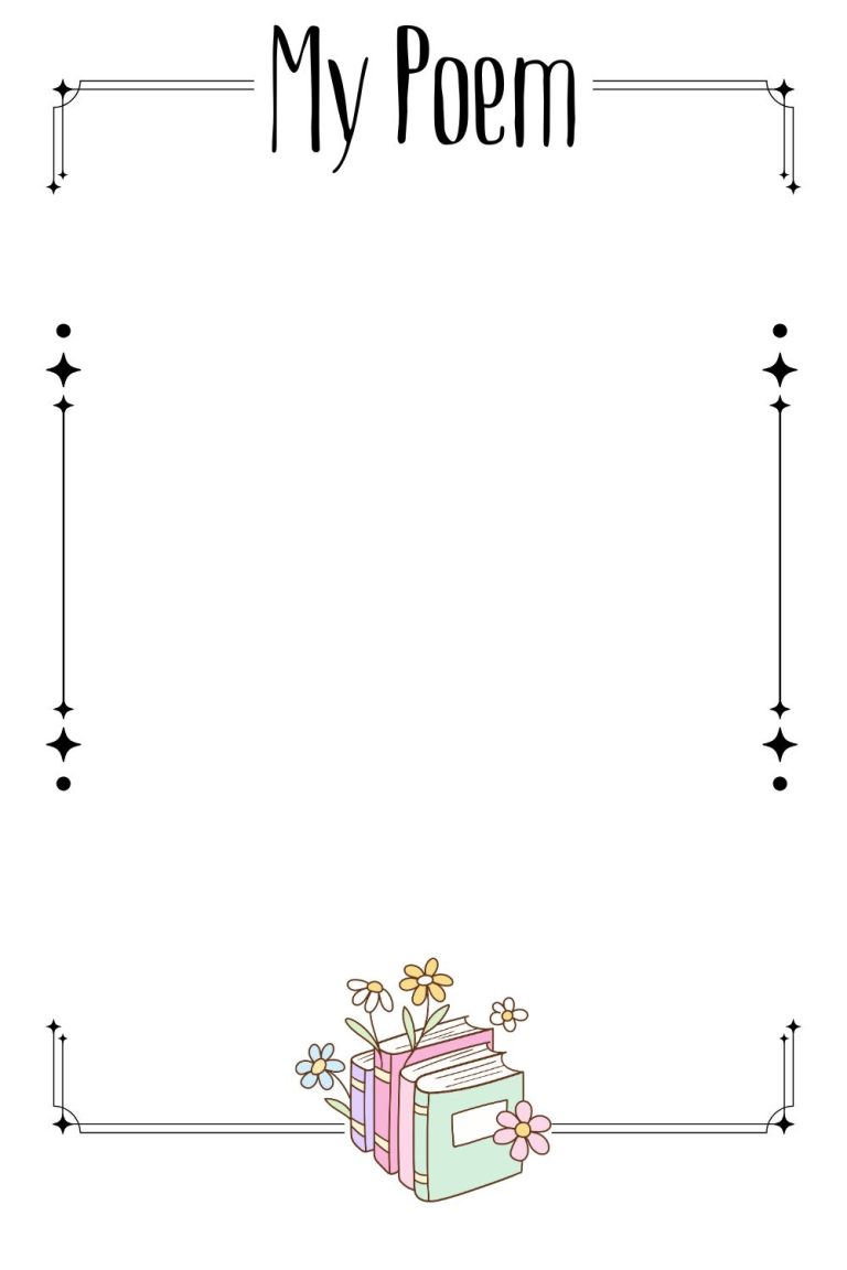Printable Poem Blank Page Templates [PDF Included] - Printables Hub