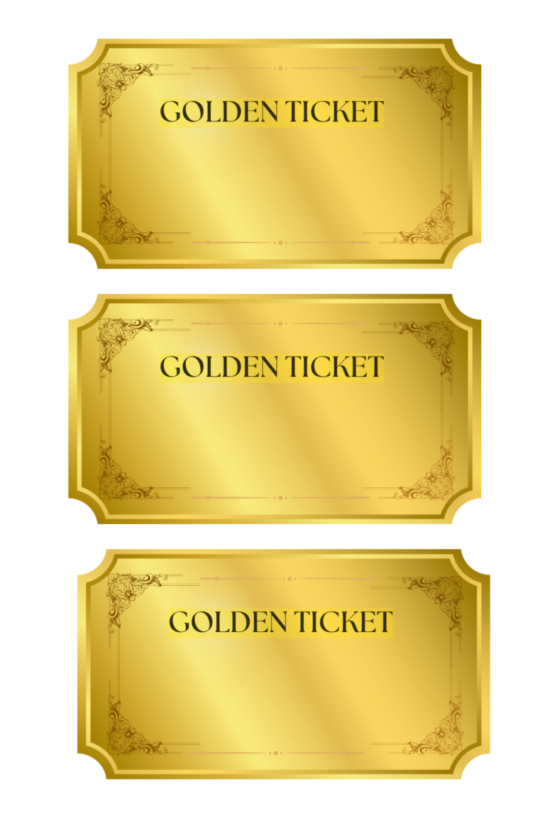 Printable Blank Golden Ticket Templates - Printables Hub