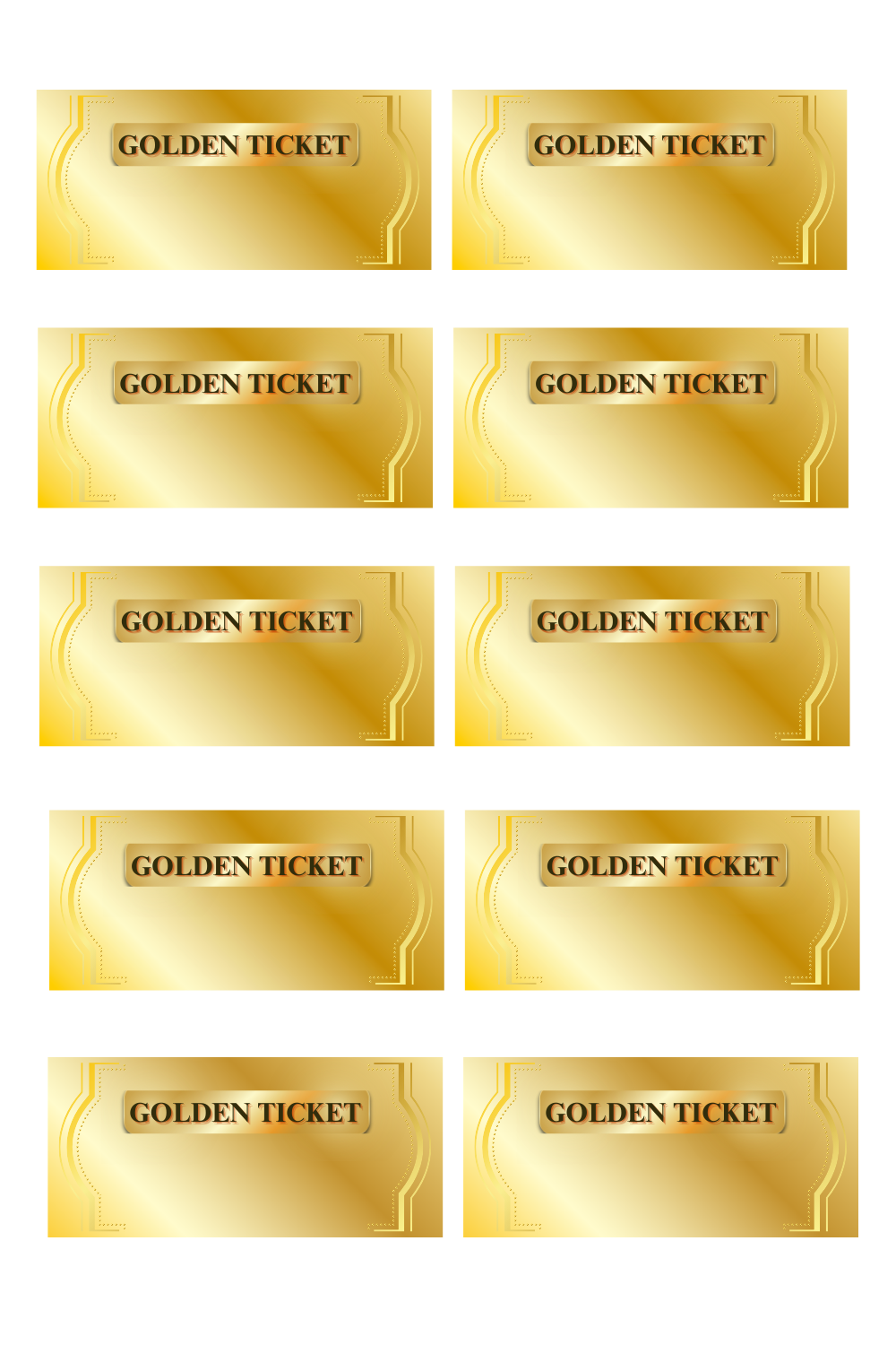 Printable Blank Golden Ticket Templates - Printables Hub