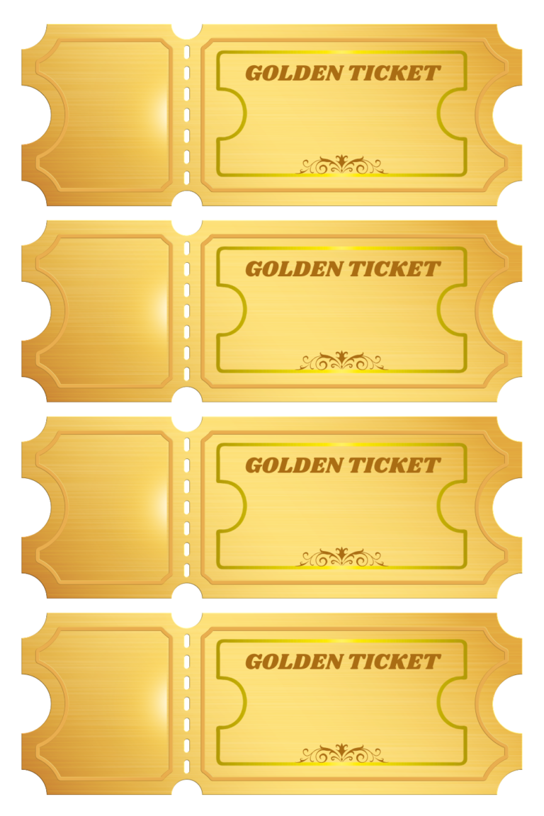 Printable Blank Golden Ticket Templates - Printables Hub