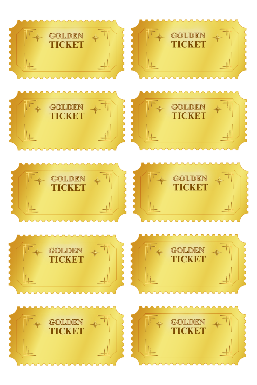 Printable Blank Golden Ticket Templates - Printables Hub