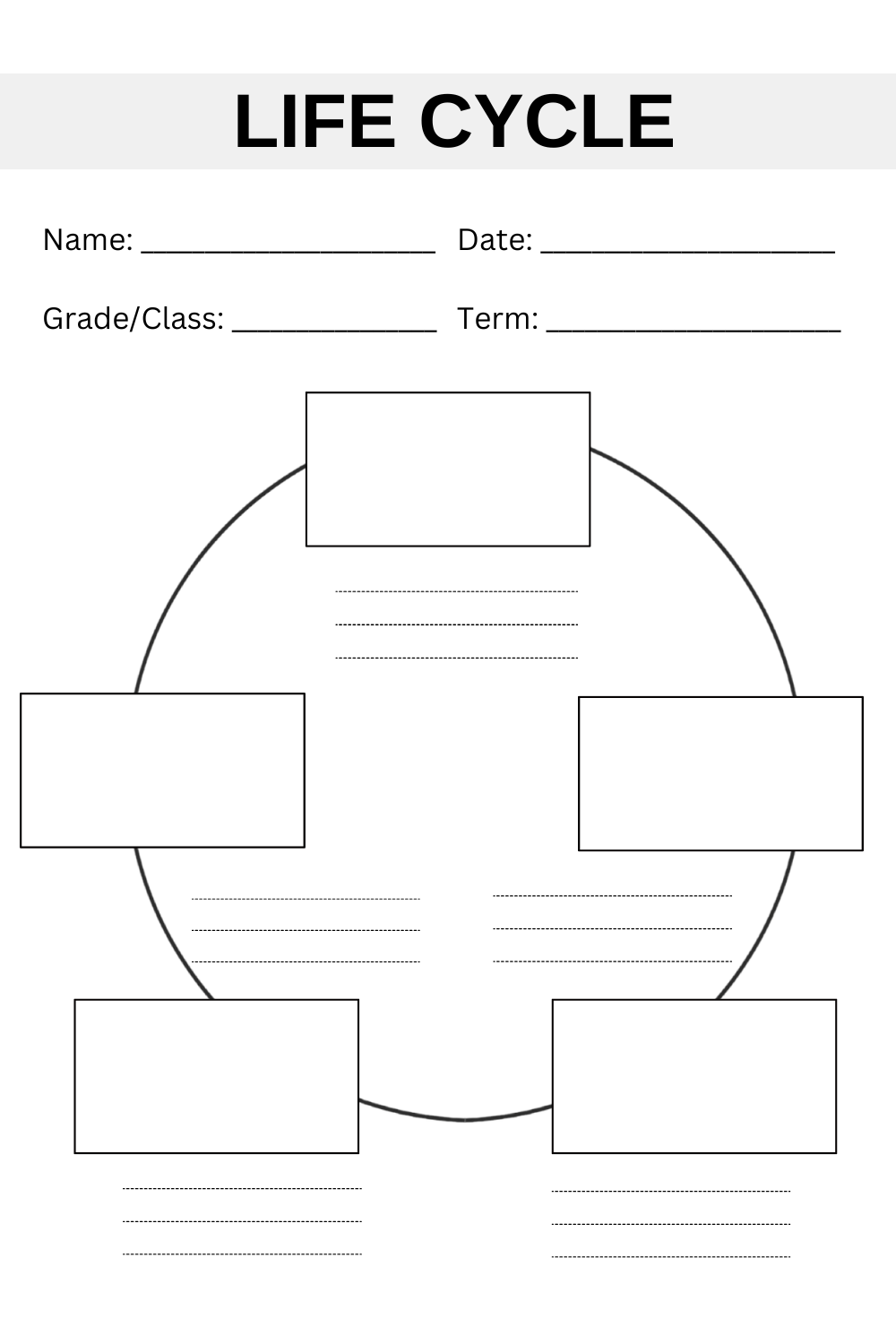 Printable Life Cycle Templates - Printables Hub